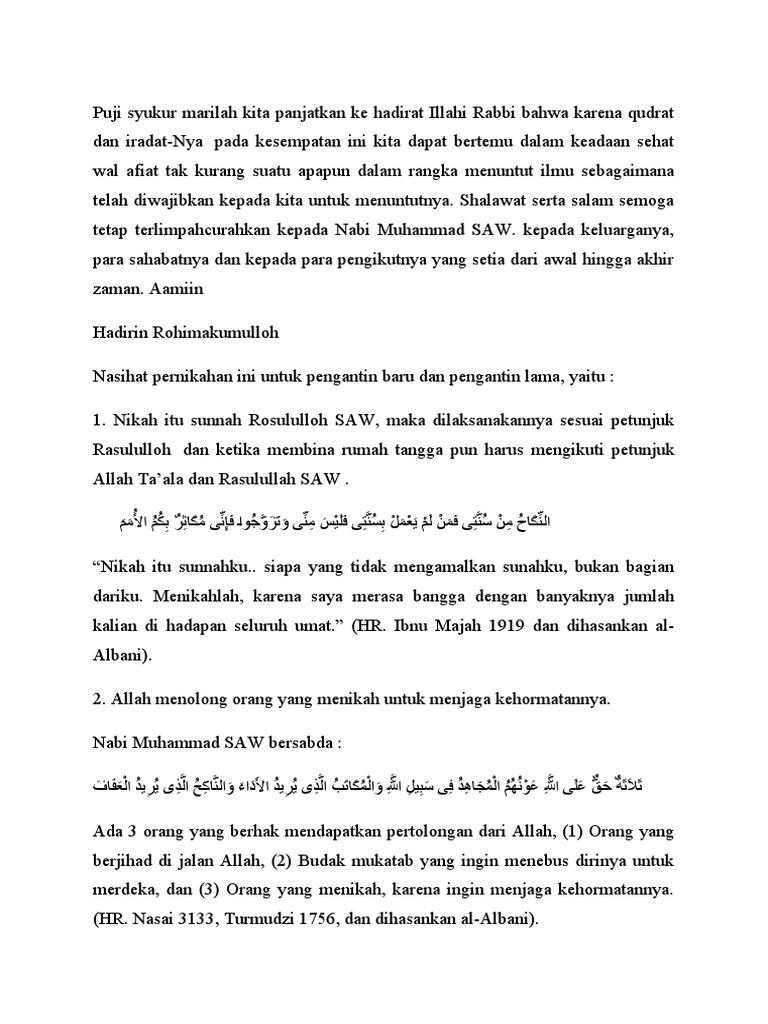 Nasihat Pernikahan | PDF