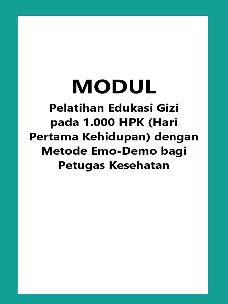 Edukasi Gizi 1000 HPK dengan Emo-Demo | PDF