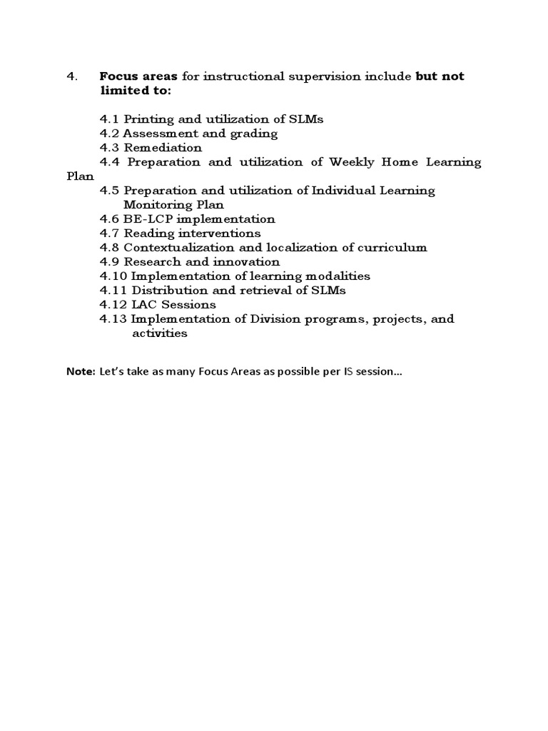 School Heads INSTRUCTIONAL SUPERVISION PLAN | PDF