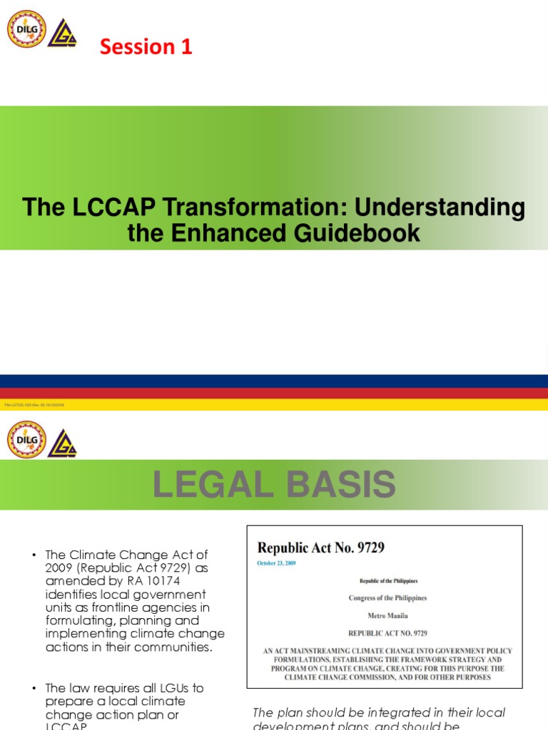 LGU Guide to Enhanced LCCAP | PDF | Climate Change Mitigation | Climate ...