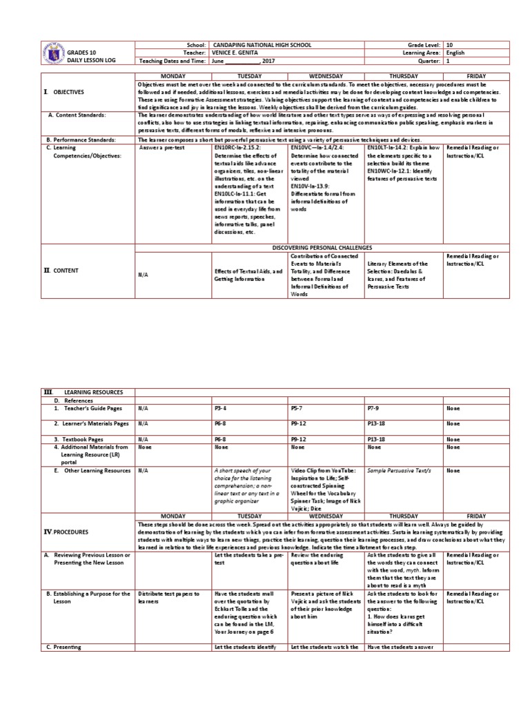 RNG DLL G10 First Quarter | PDF | Learning | Teaching Method
