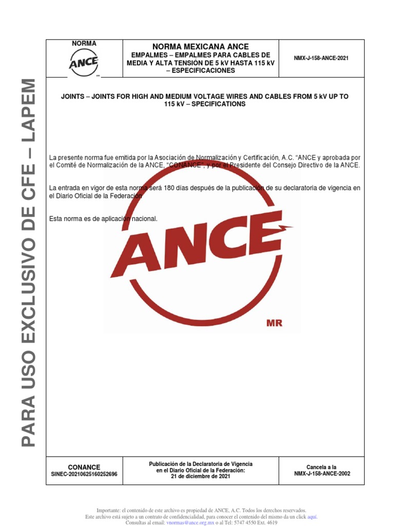 NMX J 158 Ance 2021 | PDF