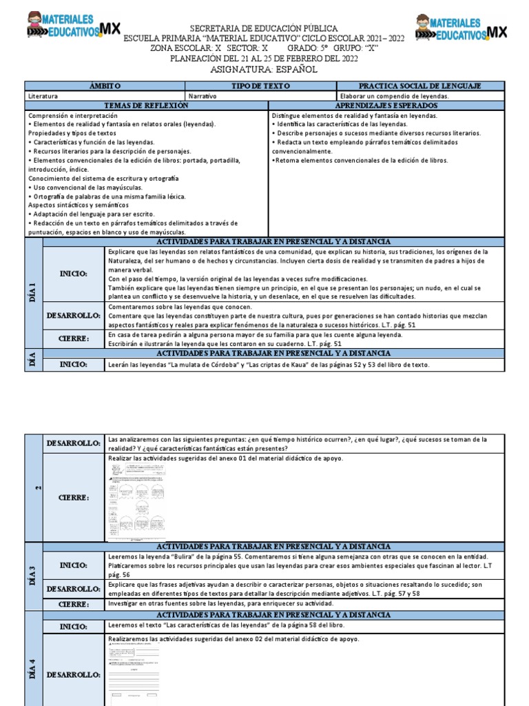 ? 5° SEM 24 Plan ME Material Educativo | PDF | Las emociones | Ecosistema