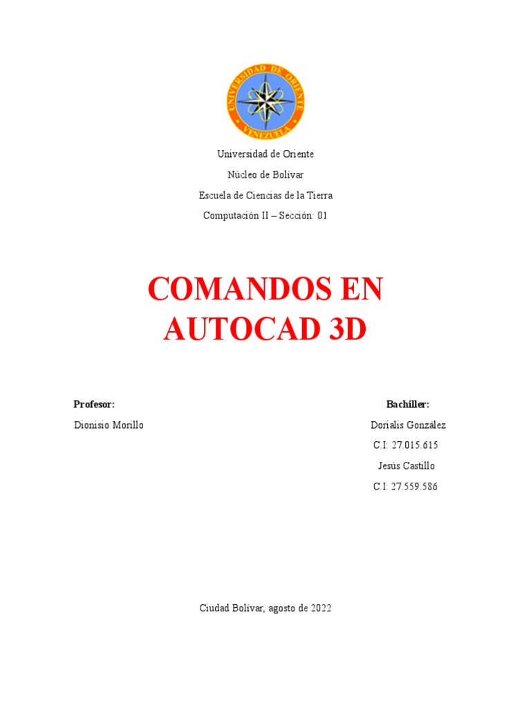 Trabajo Autocad 3d | PDF
