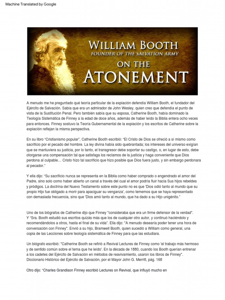 Expiación según William Booth | PDF | Pecado | Jesús