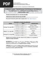 Calendario y Requisitos BXM 01 2025 | PDF