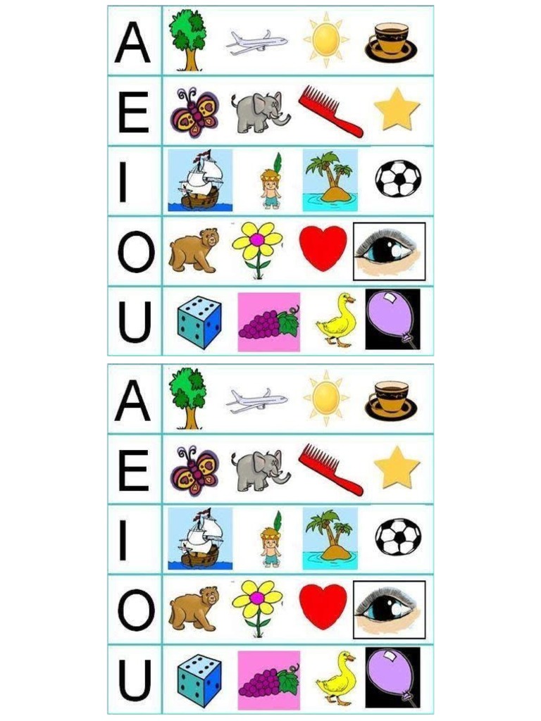 Para Trabajar Las Vocales Recortables | PDF