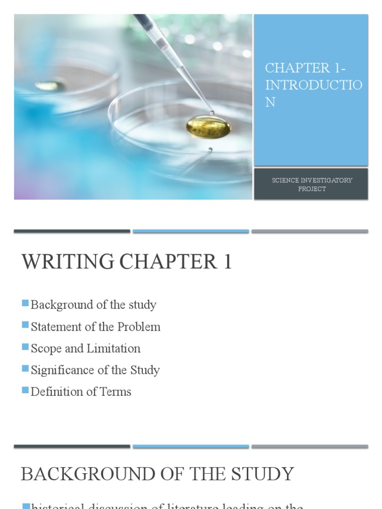 Guidelines for Developing the Introduction Chapter of a Science ...