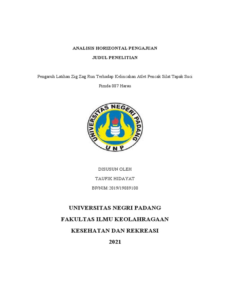 Analisis Horizontal Pengajuan Judul Taufik Hidayat.. | PDF