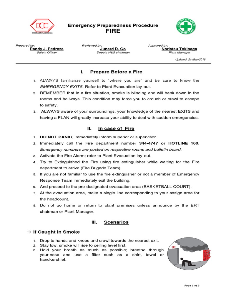 Emergency Preparedness For Fire | PDF | Fires | Emergency Evacuation