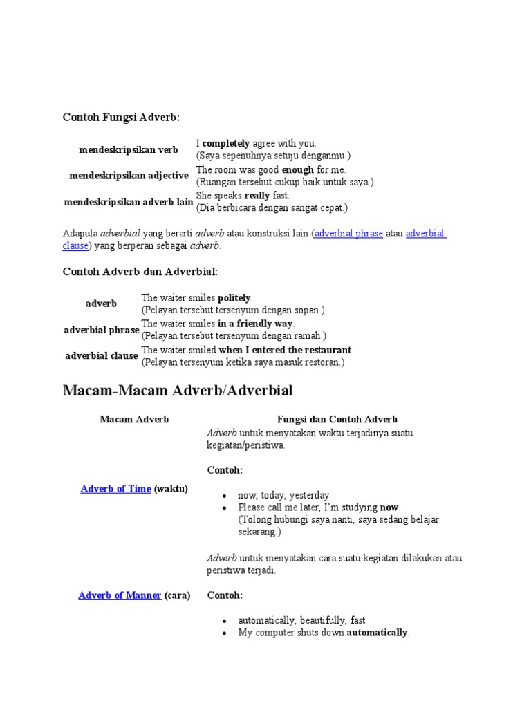 Materi PPT Adverb | PDF