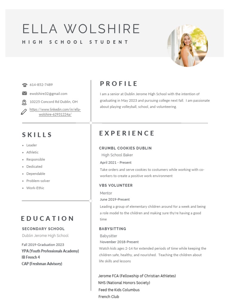 Grey Clean CV Resume Photo | PDF