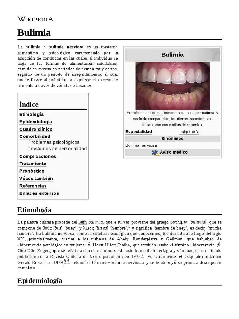 Bulimia | PDF | Bulimia nerviosa | Medicina CLINICA