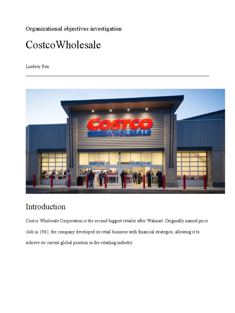 Costco Objectives Investigation | PDF | Costco | Retail