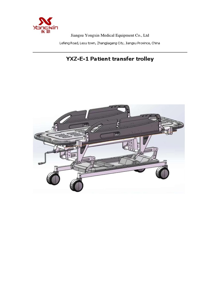 Yongxin Manual Patient Transfer Trolley | PDF