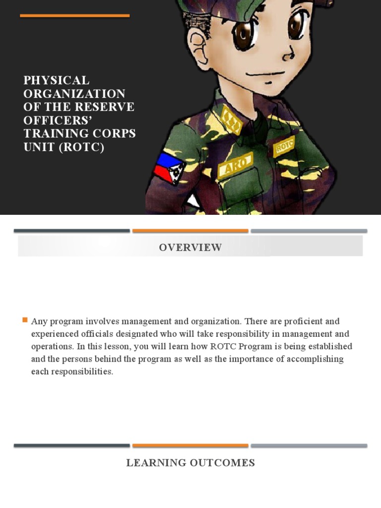 Lesson 1. Physical Organization of The Reserve Officers Training ...