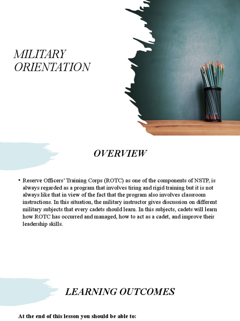 Lesson 2. Military Orientation | PDF | Military | Government