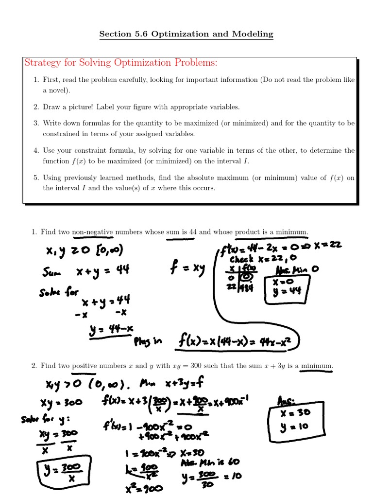 Maximum and Minimum Problems | PDF | Maxima And Minima | Mathematical Optimization