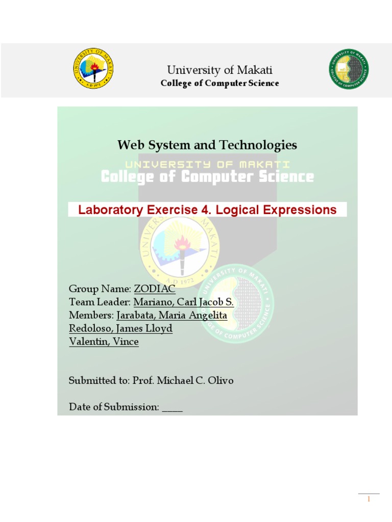 Laboratory Exercise 4. Logical Expressions | PDF | Business