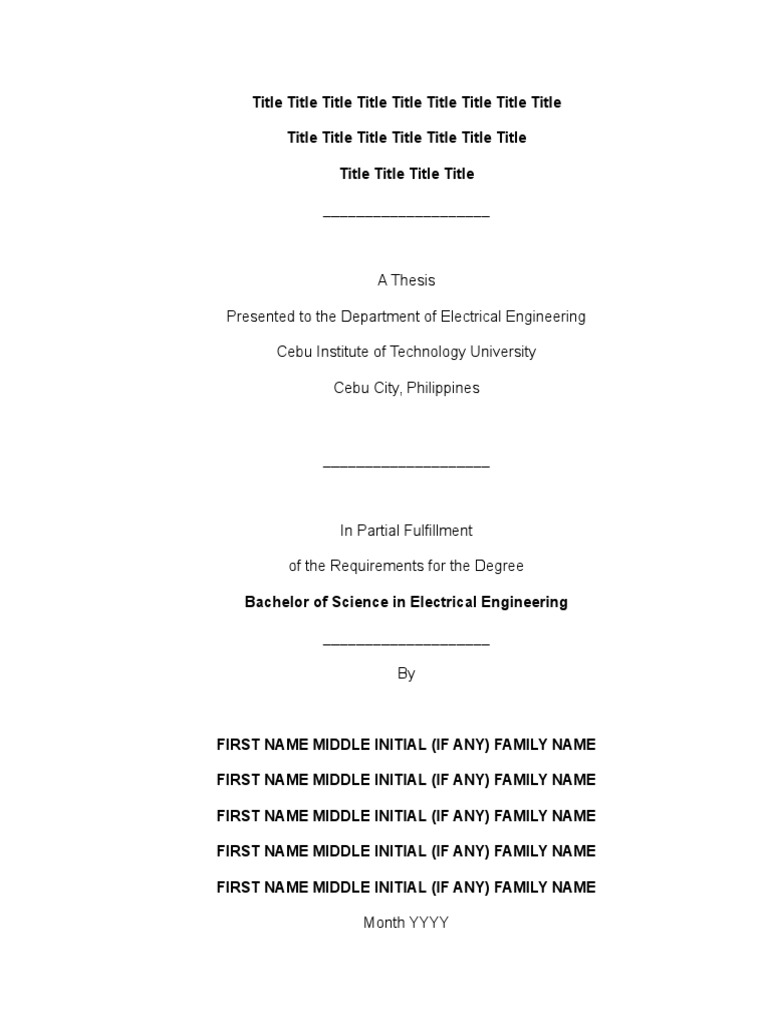 University Thesis Format - Project Defense | PDF | Science & Mathematics