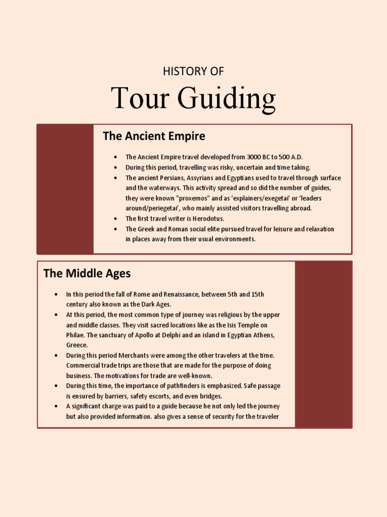 The Evolution of Tour Guiding from Ancient Times to the Modern Age: A ...