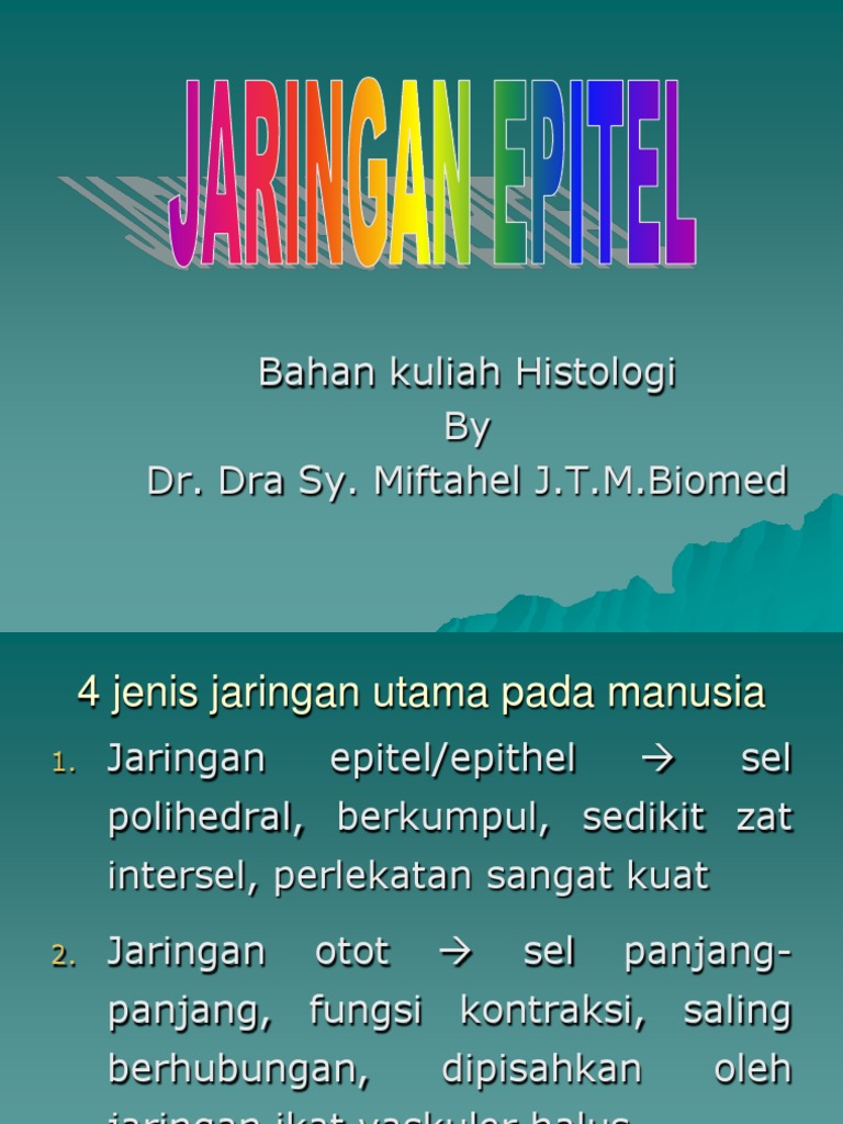 Histologi Jaringan Epitel Manusia | PDF | Kajian Bahasa Asing | Sains ...