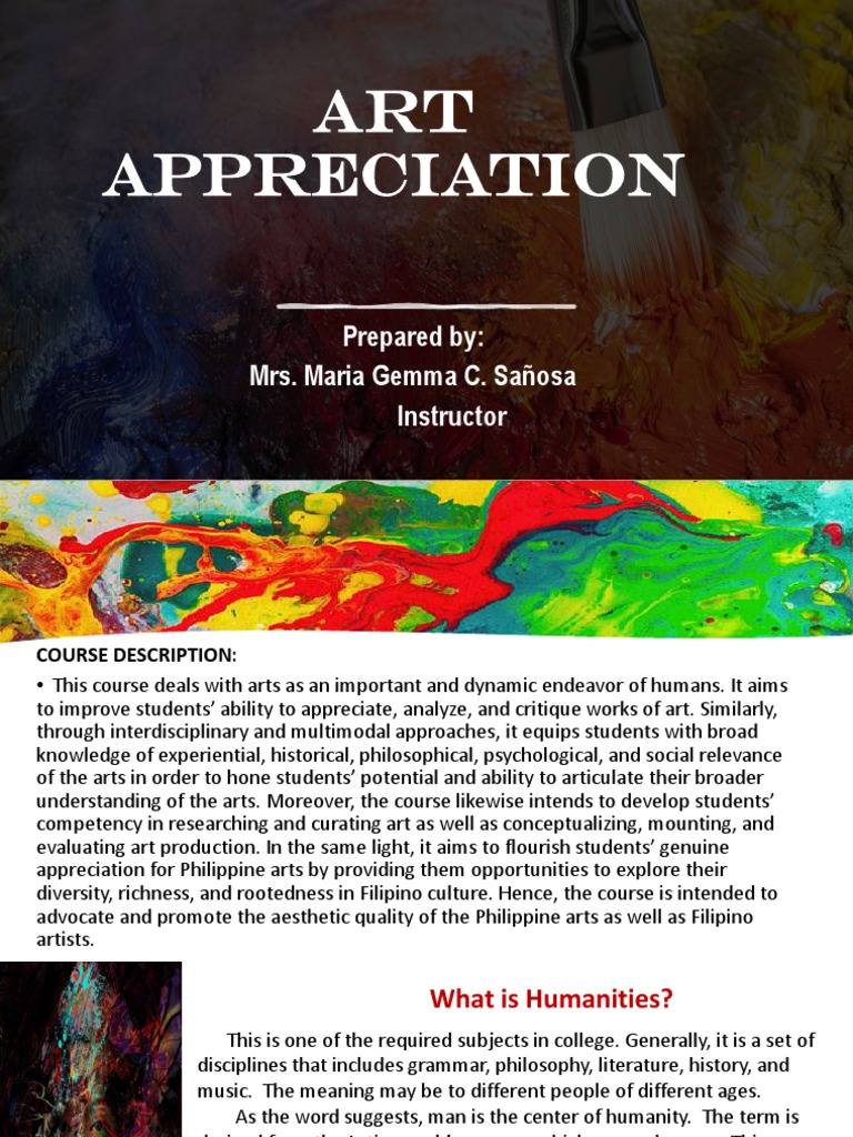 Arts Appreciation | Download Free PDF | The Arts | Paintings