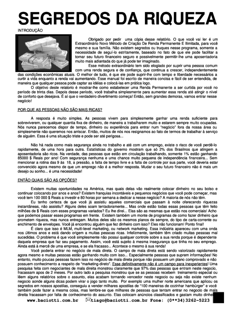 Qdoc - Tips - Robert Abraham Segredos Da Riqueza - 2 | PDF