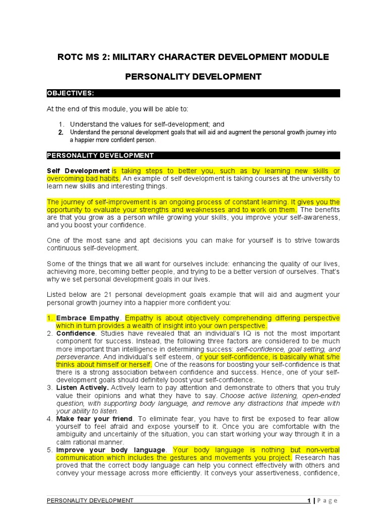 2 Personality Development | Download Free PDF | Morality | Conscience