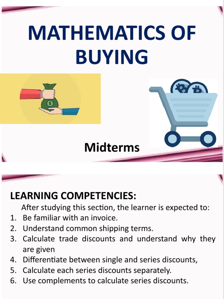 Mathematics of Buying | PDF | Sales | Invoice