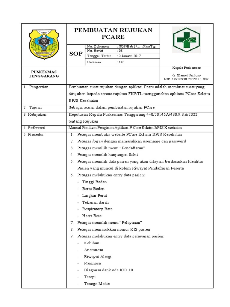 Surat Rujukan Puskesmas ke RS dengan PCare | PDF | Sains & Matematika