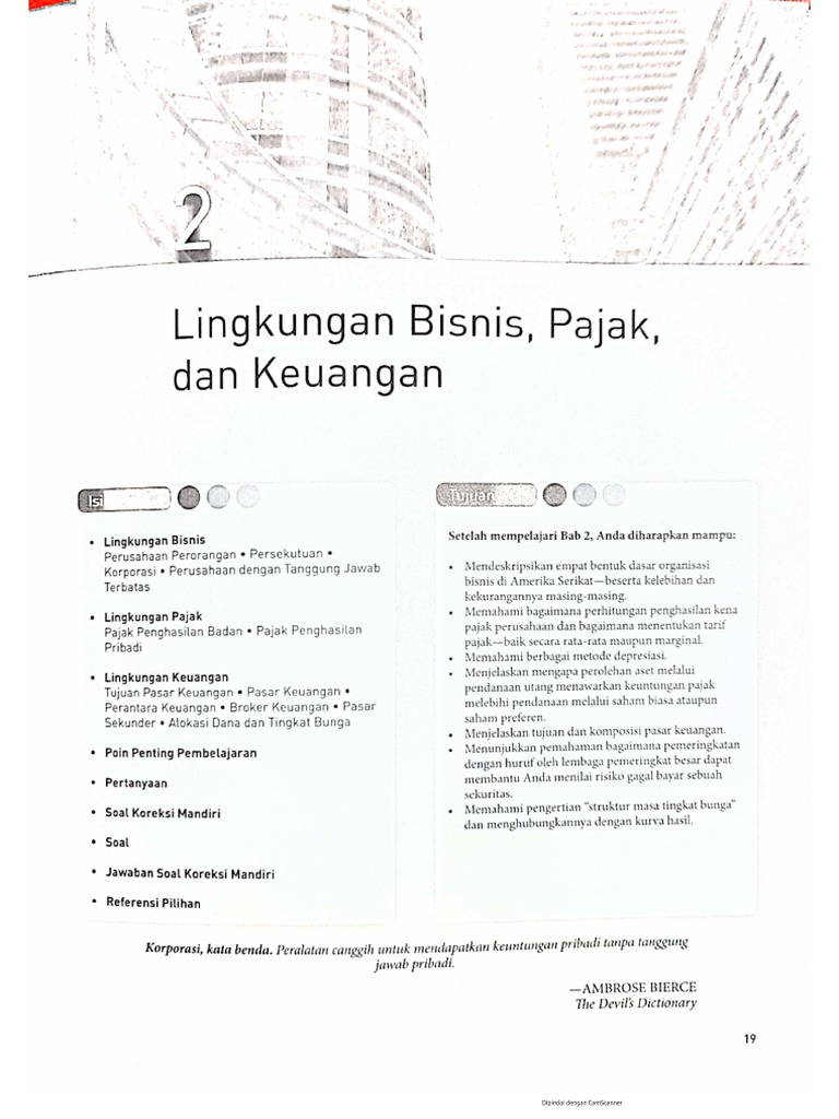 BAB 2 Lingkungan Bisnis Pajak Dan Keuangan-1 | PDF