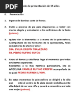 Programa de Ceremonia Quinceañera | PDF | Ocio