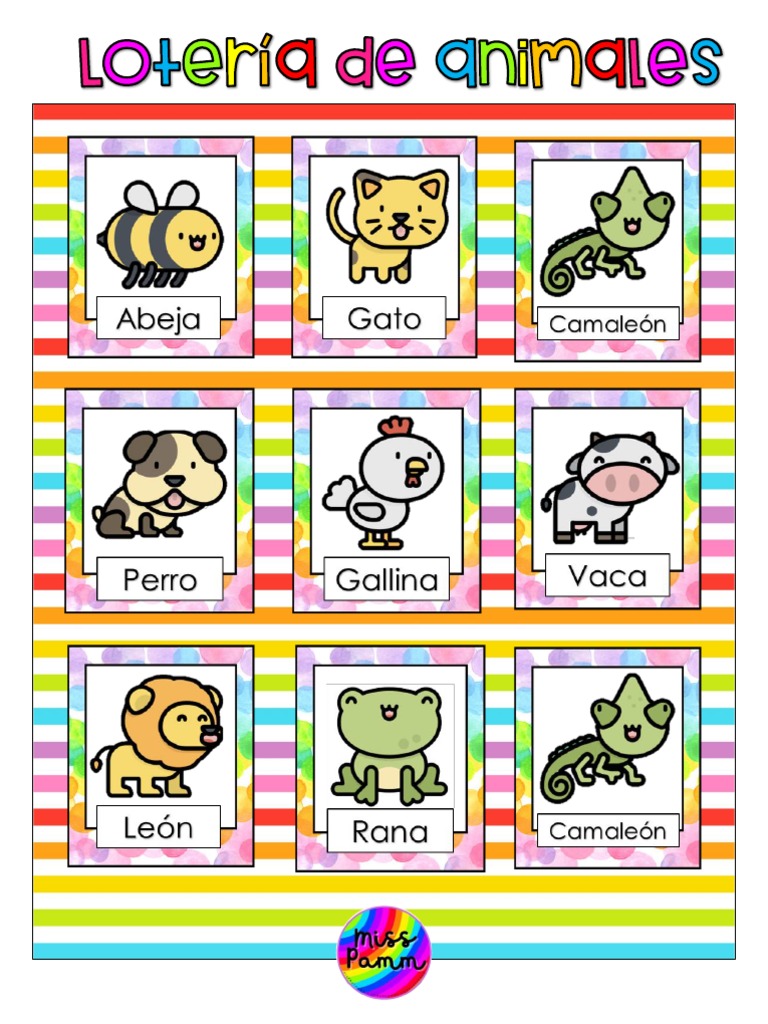 Lotería de Animales | PDF