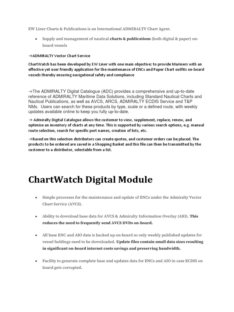 EW Liner Charts - Softares | PDF | Information Technology Management ...