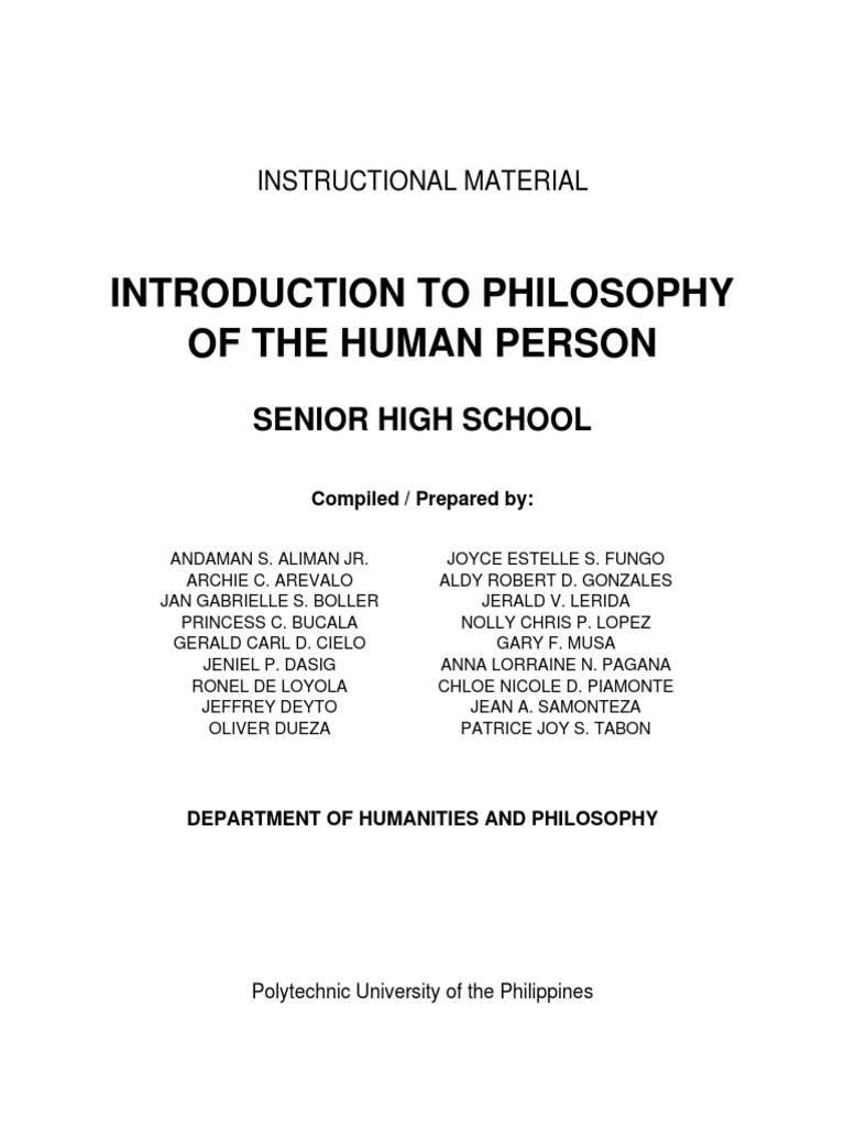 Intro To Philo Instructional Material | PDF | Ātman (Hinduism) | Tao