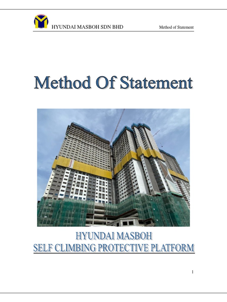 Hyundai Masboh Hydraulic System Method of Statement | PDF | Crane ...