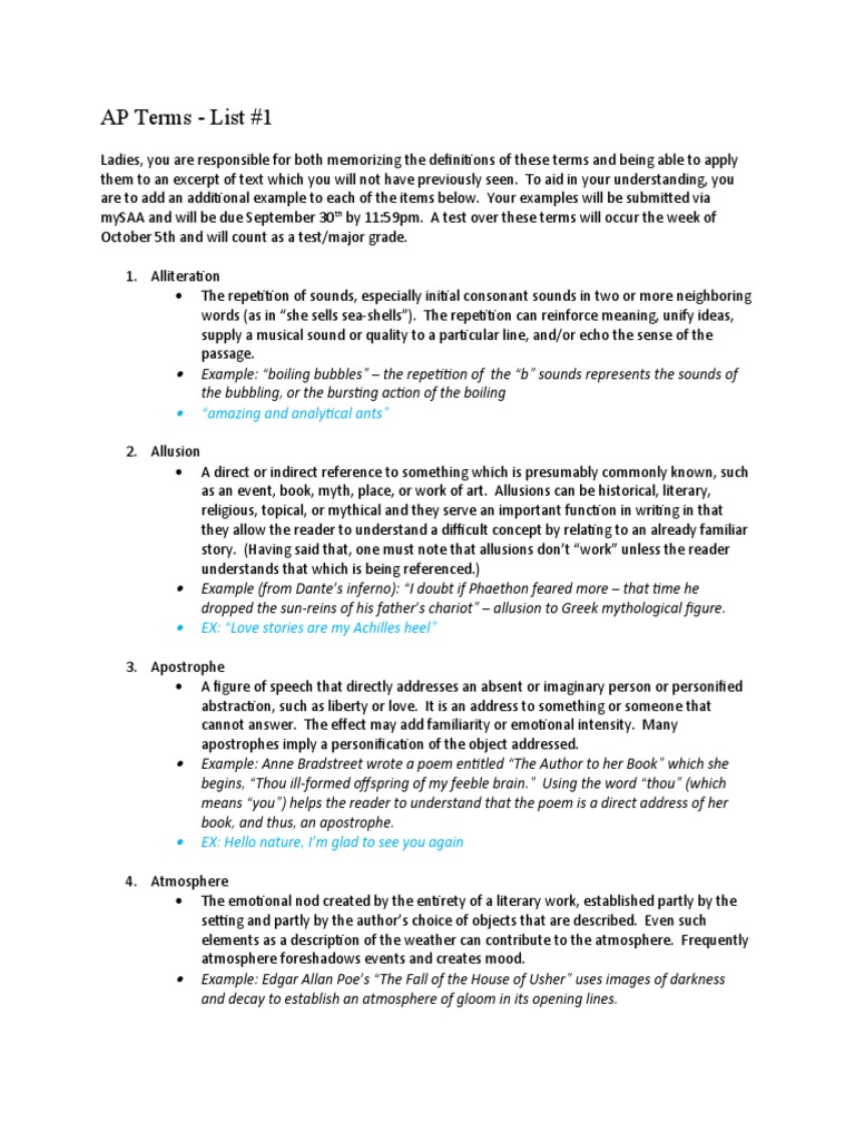 AP Terms - List 1 - Completed | PDF