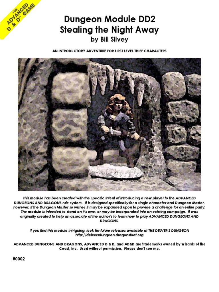 A1.00-1-1-13p-Dungeon Module DD2 Stealing The Night Away by Bill Silvey ...