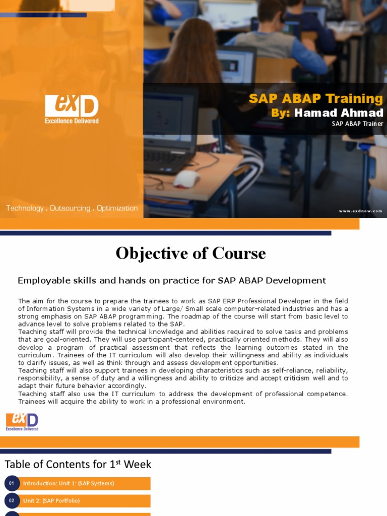 Education Presentation Abap Week 1 Pdf 