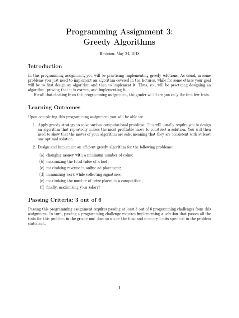 Week3 Greedy Algorithms Pdf Algorithms Computer Programming 3679