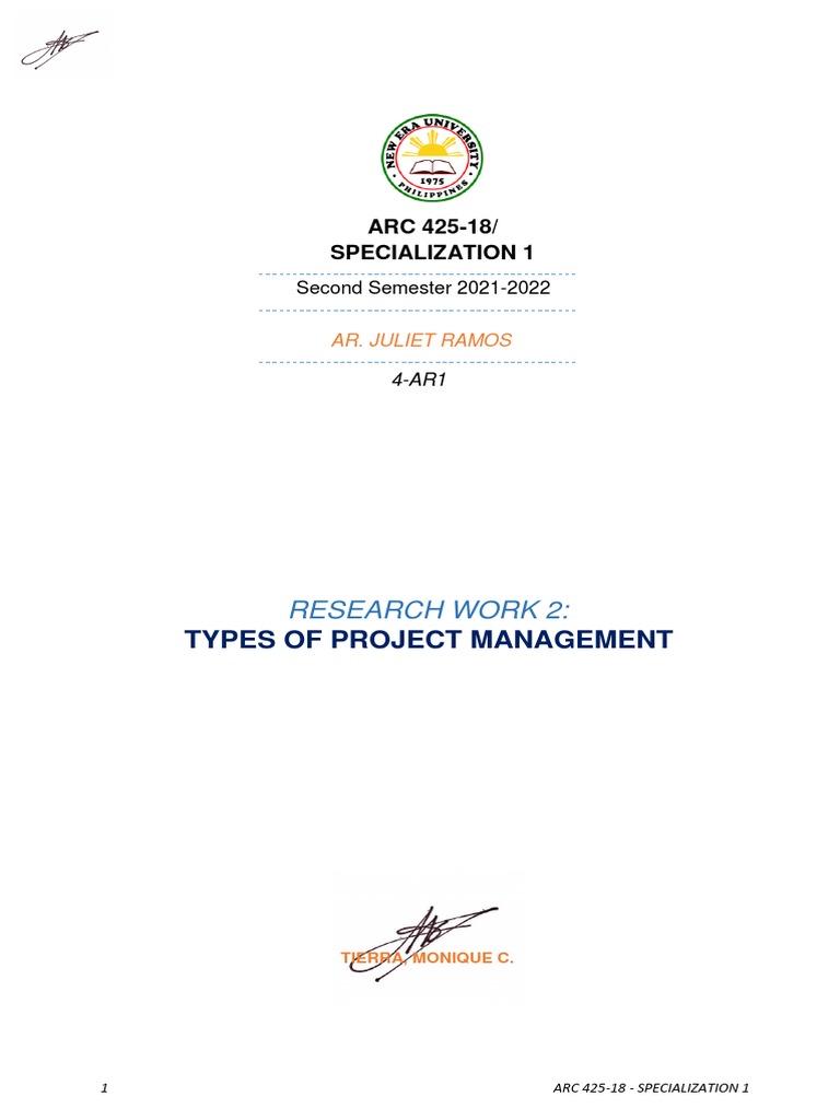 Tierra Monique - Specialization 1 - RW2 | PDF | Project Management ...