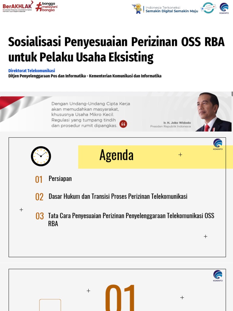 Paparan Penyesuaian Perizinan - OSS RBA | PDF | Komputer