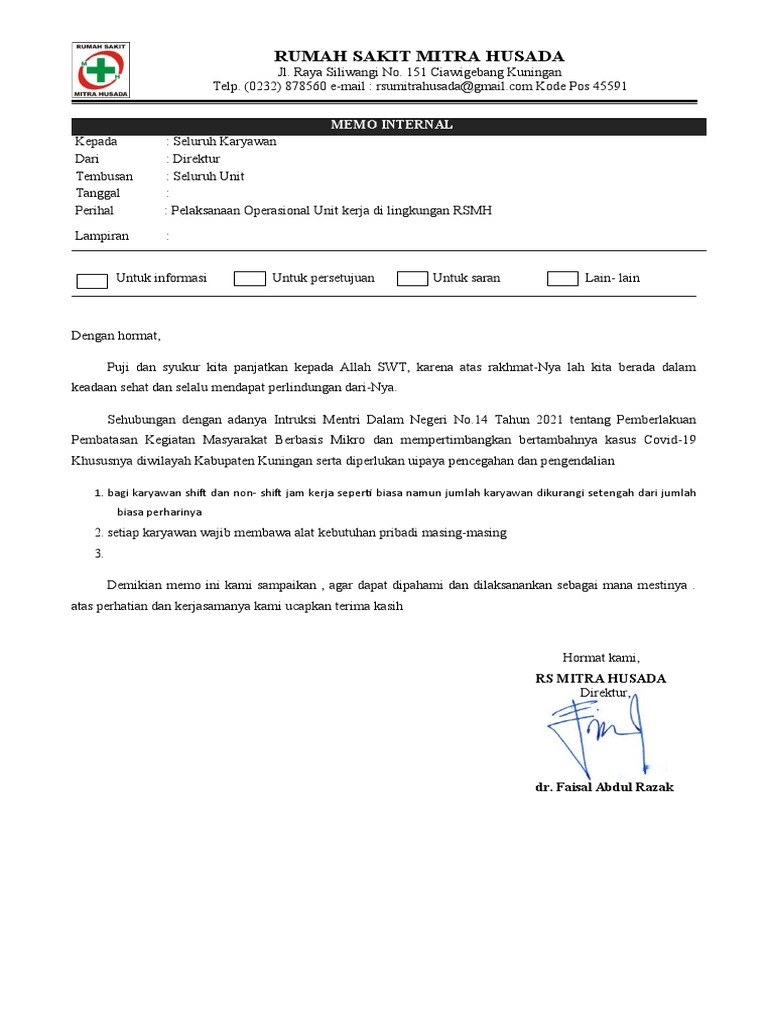 Memo Internal2 | PDF