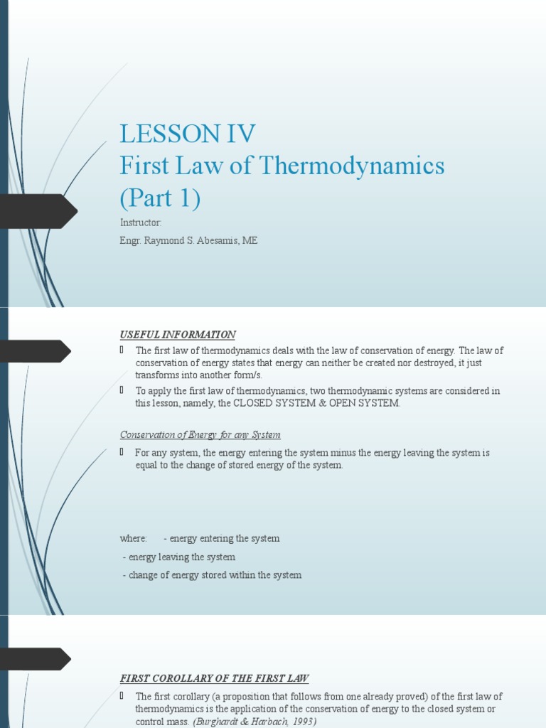 Thermodynamics - Lesson 4 (Part 1) | Download Free PDF | Heat | Temperature