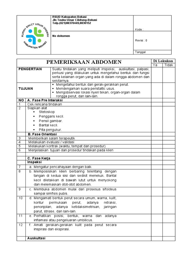 Pemeriksaan Fisik Abdomen | PDF | Sains & Matematika
