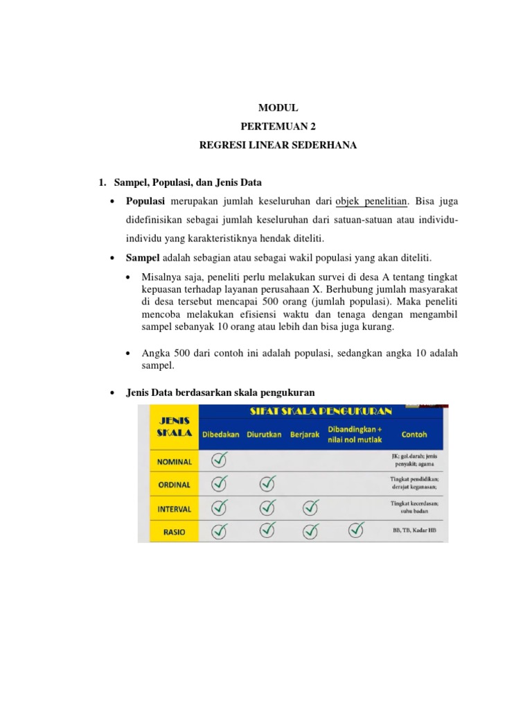 Modul Analisis Regresi Dan Korelasi | PDF | Metode & Bahan Ajar