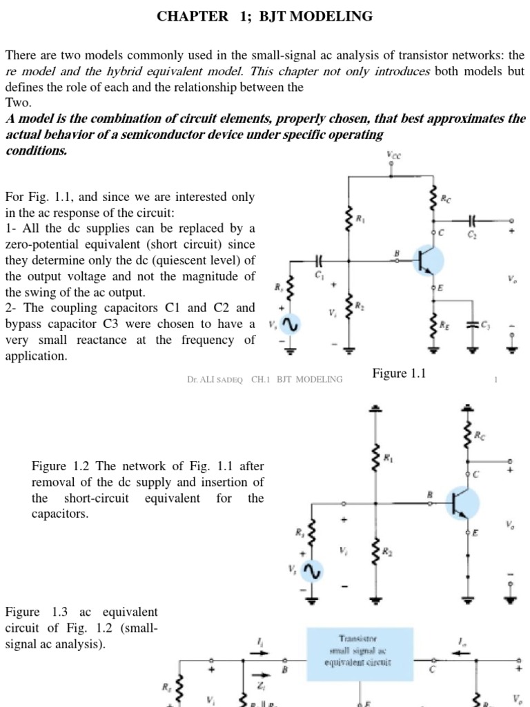 CH-1 - BJT Modeling | PDF | Bipolar Junction Transistor | Amplifier