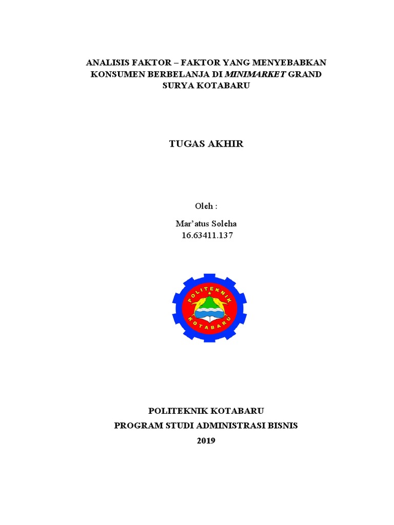 Contoh Proposal Penelitian (Tugas Akhir) | PDF