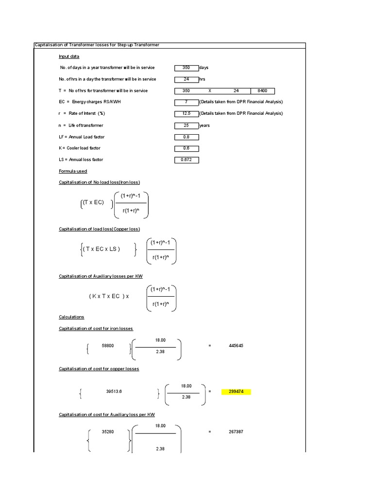 Capitalisation of Transformer Losses | PDF | Electromagnetism | Nature
